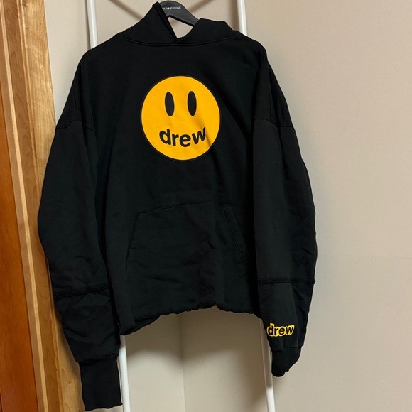 drew house | Shirts | Drew House Black Hoodie With Yellow Smiley Logo ...